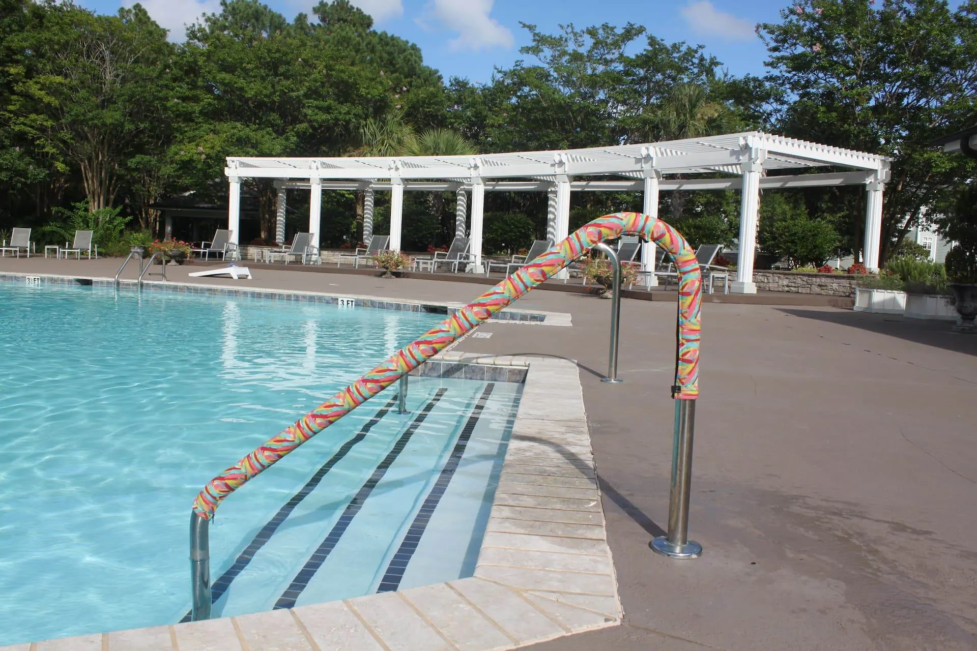 Designer Series Pool Handrail Covers | Safety Grip